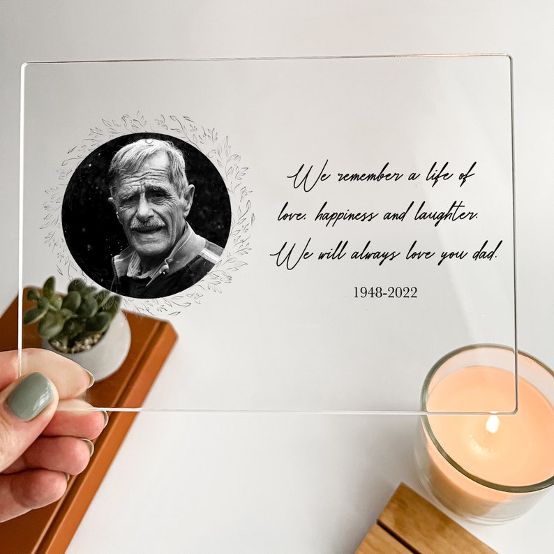 Custom Personalized Photo Picture Plaque in Loving Memory Rest - Etsy