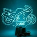 Motorcycle Bike Cycle Night Light up Table Desk Lamp LED Personalized ...