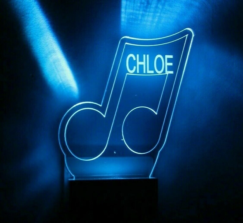 Music Notes Night Light Multi Color Personalized LED Wall - Etsy