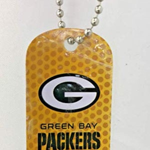 Green Bay Packers Football Dog Tag Chain Personalized Custom Name Free ...