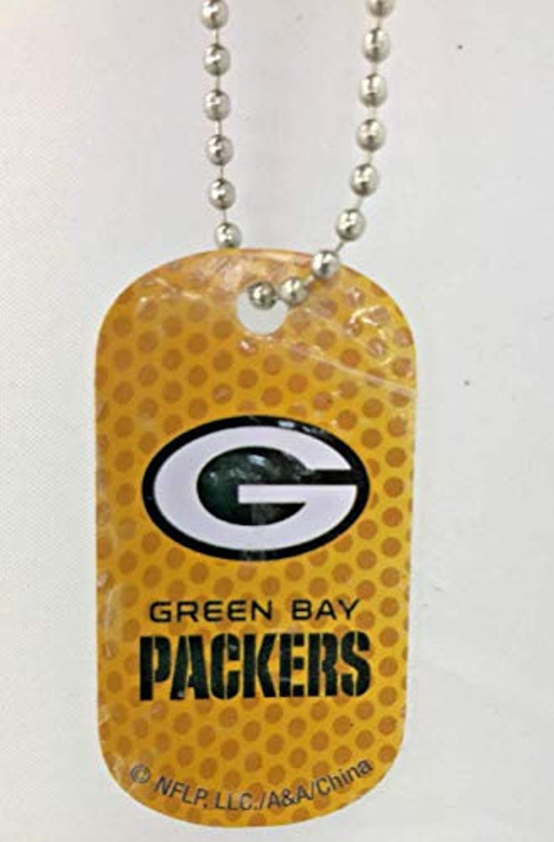 Green Bay Packers Football Dog Tag Chain Personalized Custom - Etsy
