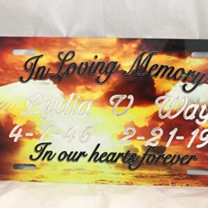In Loving Memory R.I.P Personalized Custom License Vanity Plate Free ...