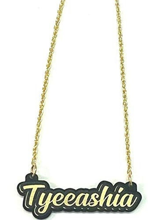 Personalized Name Plate Custom Name Necklace Nameplate Chain | Etsy