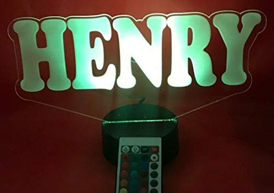 Night Light up Table Lamp LED Personalized Engraved Create Your Own ...