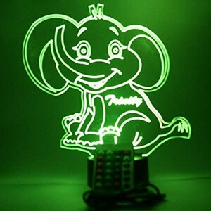 Baby Elephant Animal Night Light up Table Desk Lamp LED Personalized ...