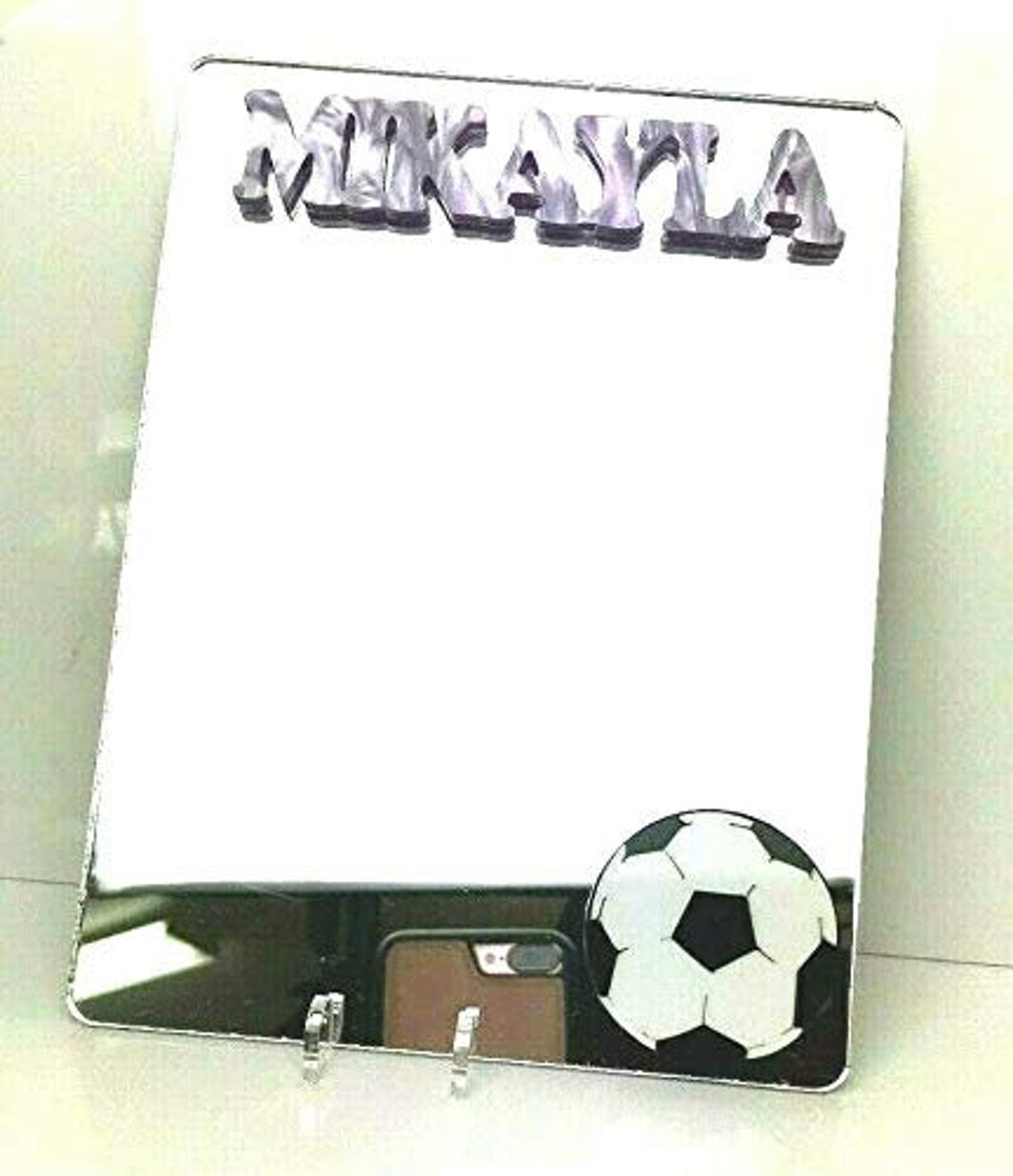 Soccer Ball Locker Mirror Personalized Back to School Magnetic - Etsy
