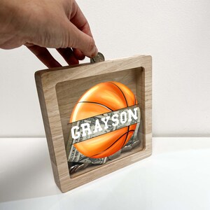 Personalized Savings Piggy Bank Money Box, Basketball Sports Team ...