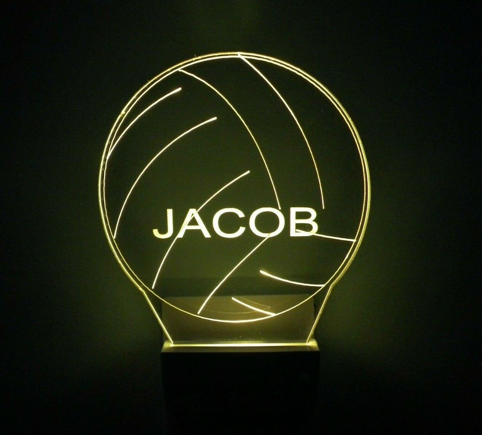 Volleyball Night Light Multi Color Personalized LED Volley - Etsy