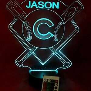 Chicago Cubs Night Light up Table Lamp Baseball Stadium Sports | Etsy