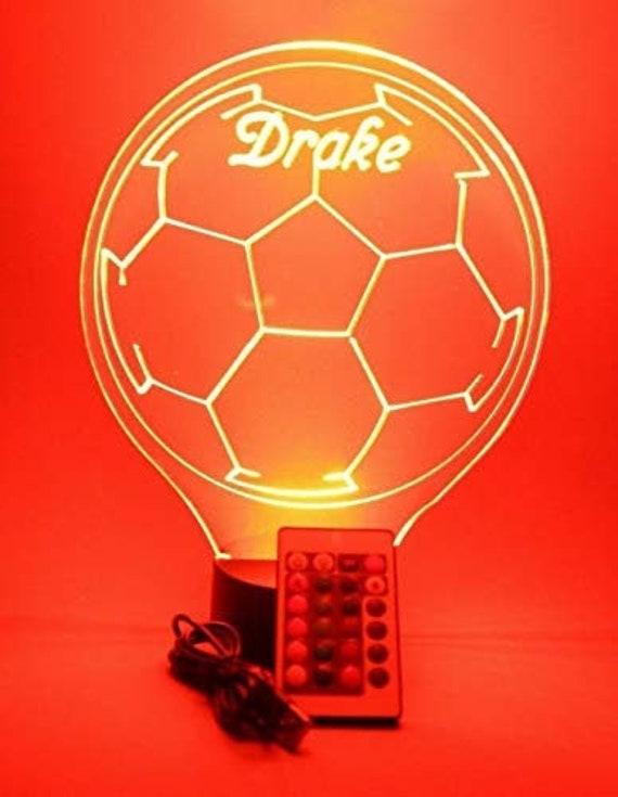 Soccer Ball Soccerball Sports Night Light up Table Desk Lamp - Etsy
