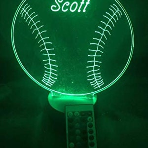 Softball Diamond Ball Sports Night Light up Table Desk Lamp LED ...