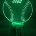 Softball Diamond Ball Sports Night Light up Table Desk Lamp LED ...