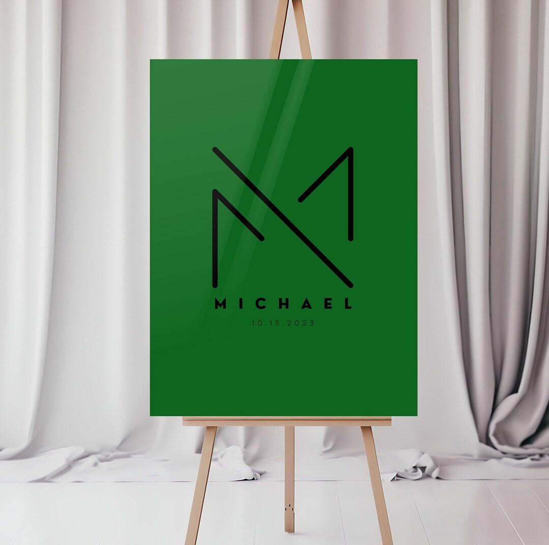 Acrylic Party Sign in Boards With Logo Personalized Custom Made to ...