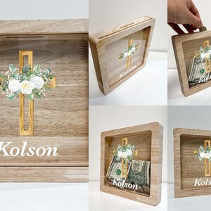 Personalized Baptism Money Box Savings Piggy Bank Coin Bank Nursery ...