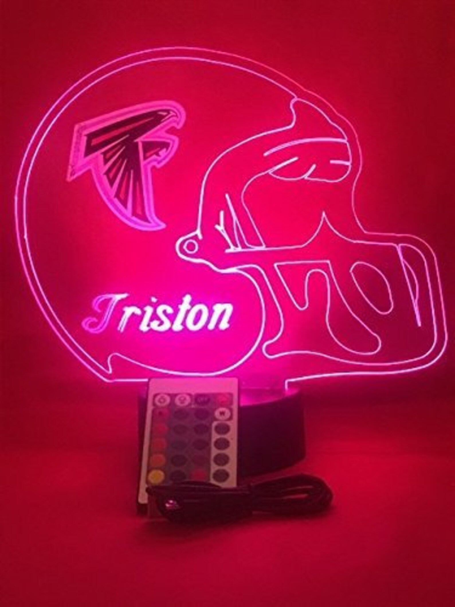 Atlanta Falcons Night Light Up Table Lamp Football Helmet | Etsy