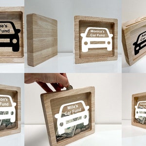 Personalized Car Savings Piggy Bank for Boys - Car Custom Name Money ...
