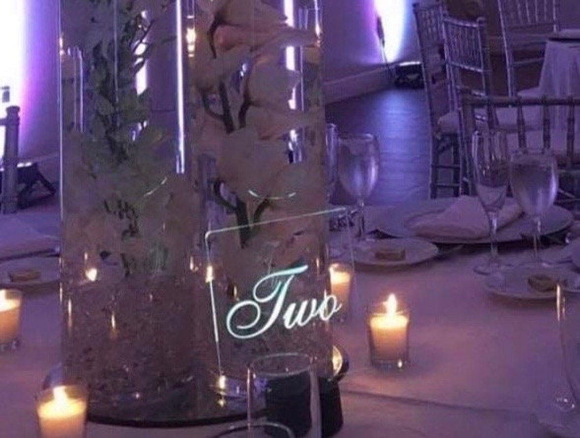 Custom Picture Light up LED Table Party Centerpiece Table Number ...