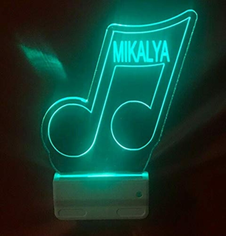 Music Notes Night Light Multi Color Personalized LED Wall | Etsy