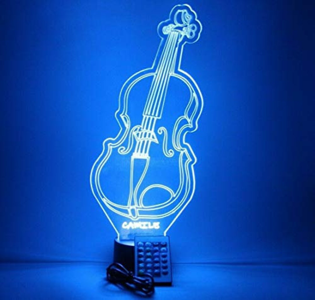 Violin Fiddle Violinists Music Musical Player Night Light up Table Desk ...