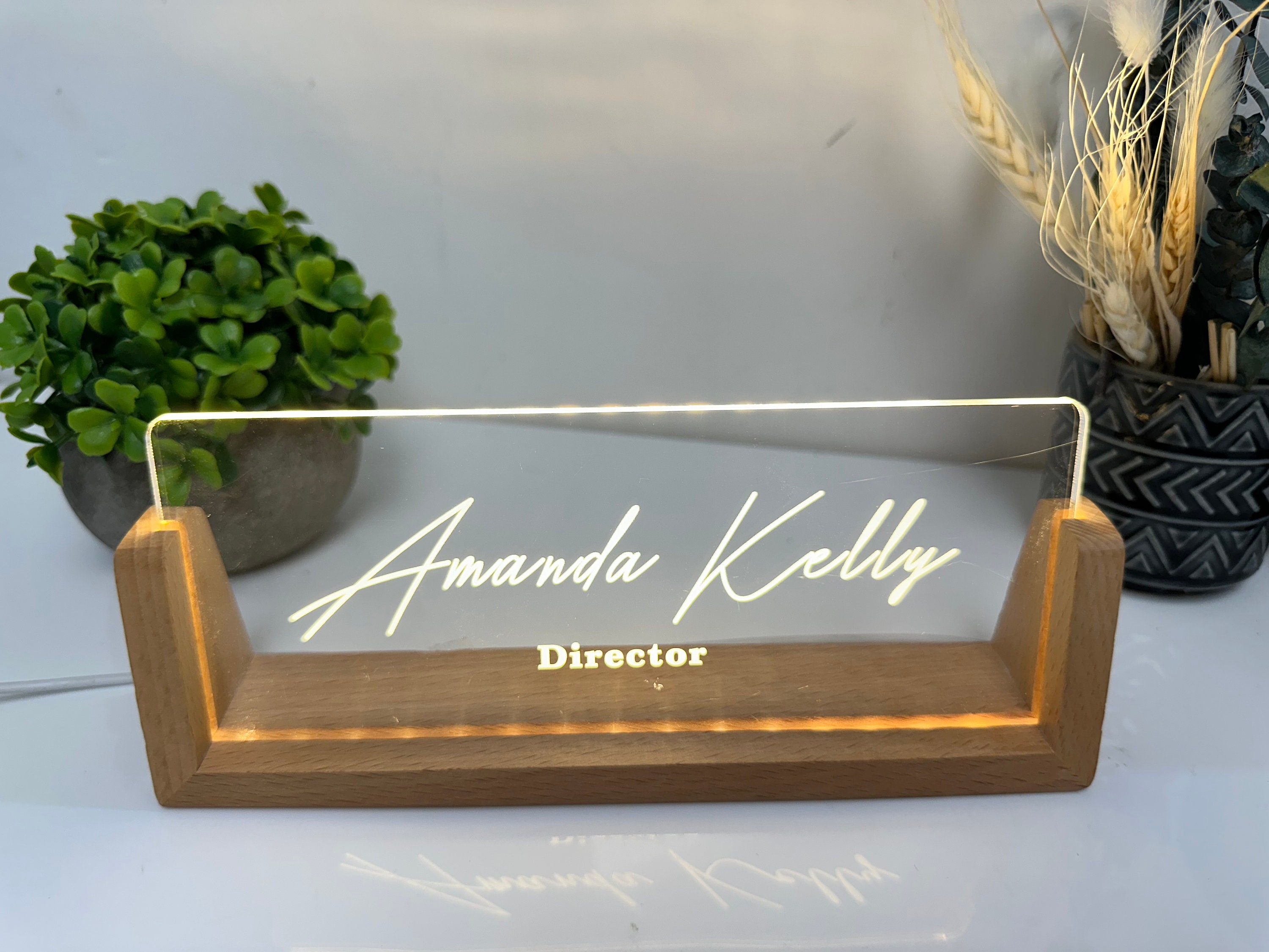 Nameplate Stand Plaque Custom Office Decor | Desk Name Plate ...