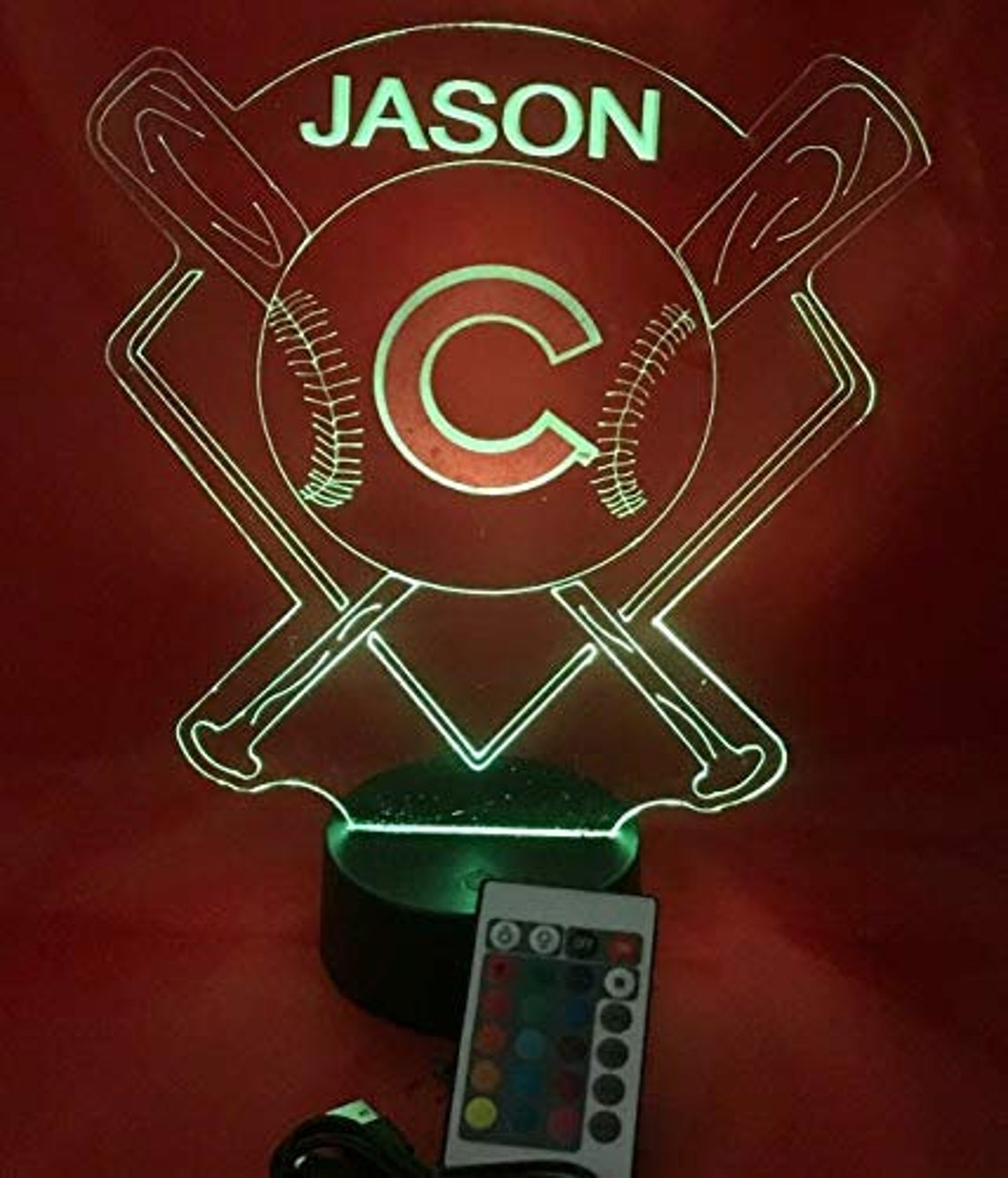 Chicago Cubs Night Light Up Table Lamp Baseball Stadium Sports | Etsy