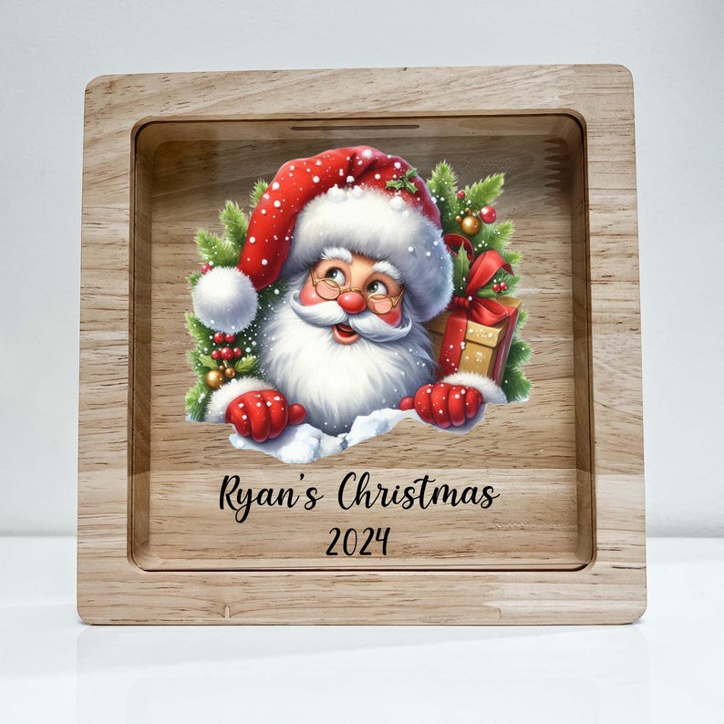 Personalized Christmas Santa Clause Savings Piggy Bank Money Box Sports ...
