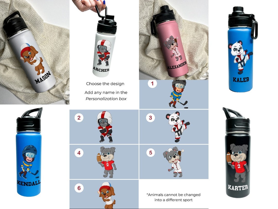Personalized Insulated Stainless Steel Sports 18/32oz Water Bottle ...