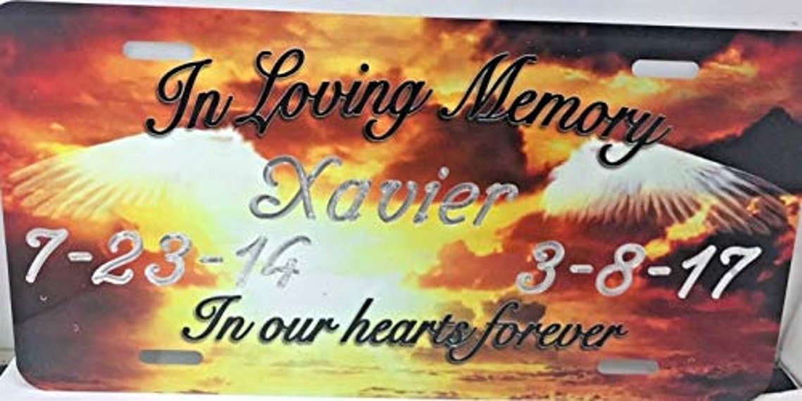 In Loving Memory R.I.P Personalized Custom License Vanity | Etsy