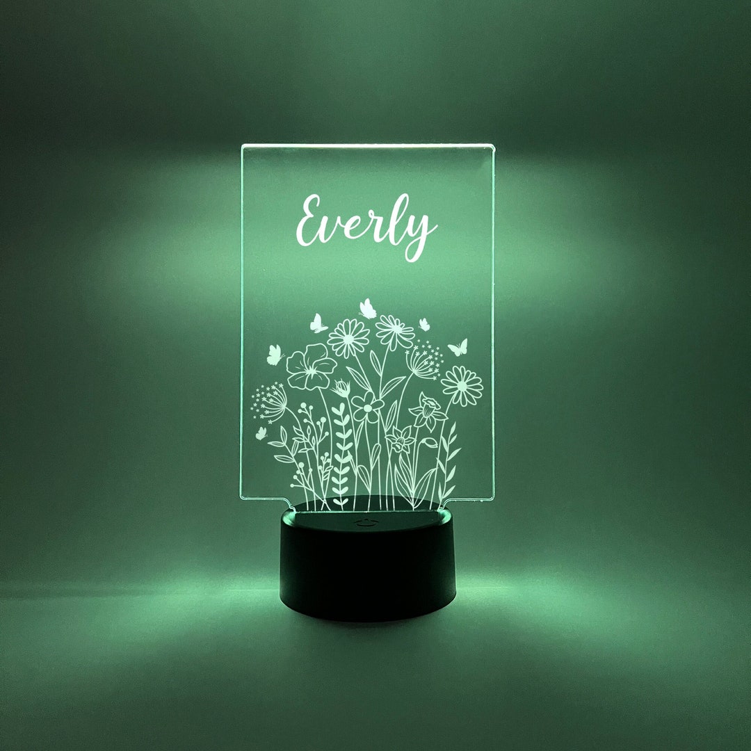 Sunflower Forget-me-not Night Light up Table Desk Lamp LED Personalized ...