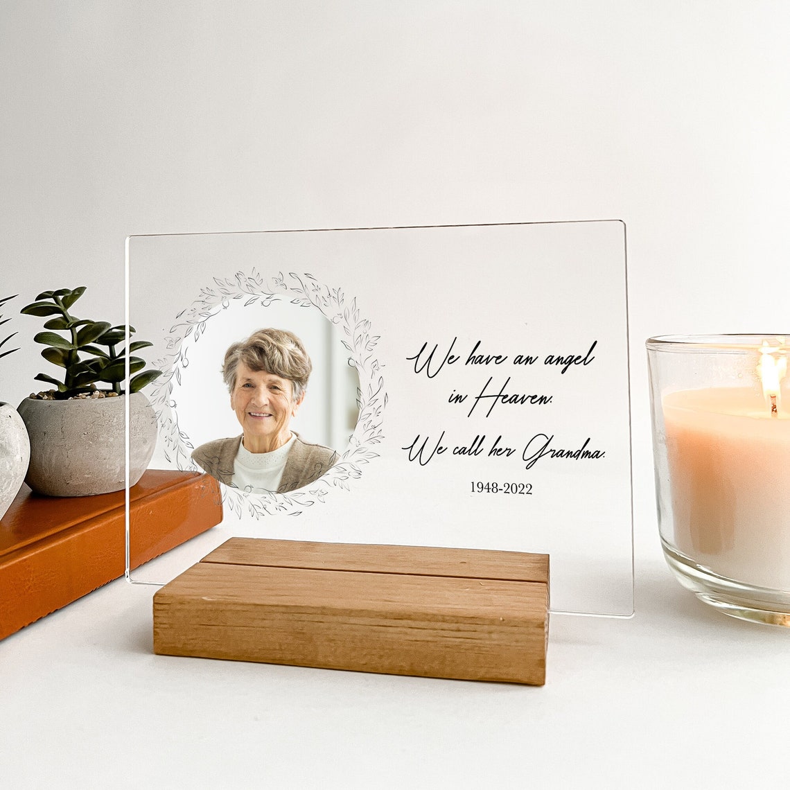 Custom Personalized Photo Picture Plaque in Loving Memory Rest - Etsy