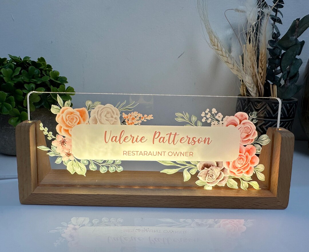 Nameplate Stand Plaque Custom Office Decor | Desk Name Plate ...