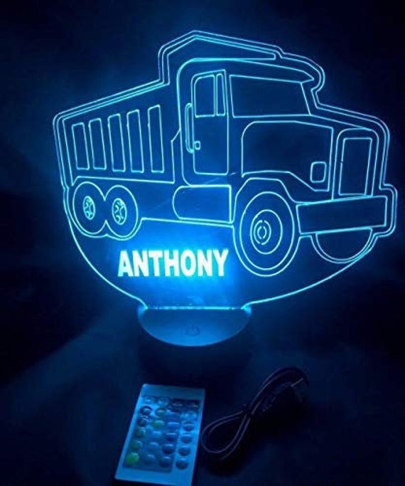 Paving Dump Truck Night Light Up Table Desk Lamp LED | Etsy
