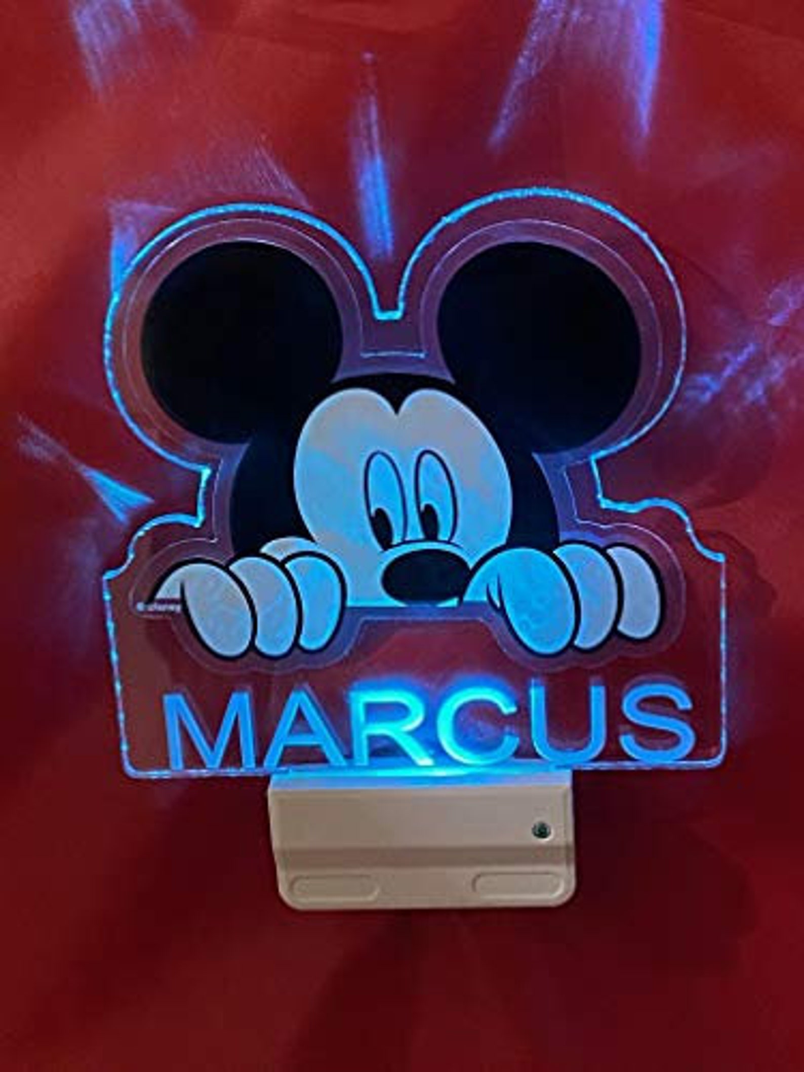 Mickey Mouse Night Light Multi Color Personalized LED Wall - Etsy