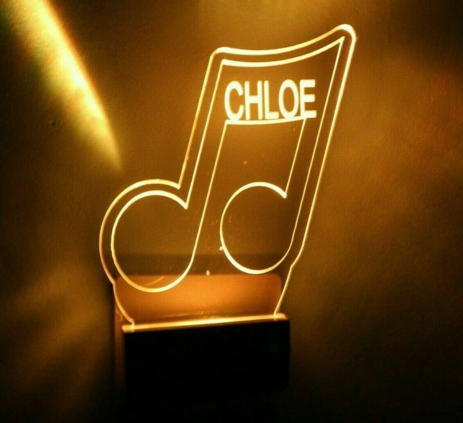 Music Notes Night Light Multi Color Personalized LED Wall Plug-in Cool ...