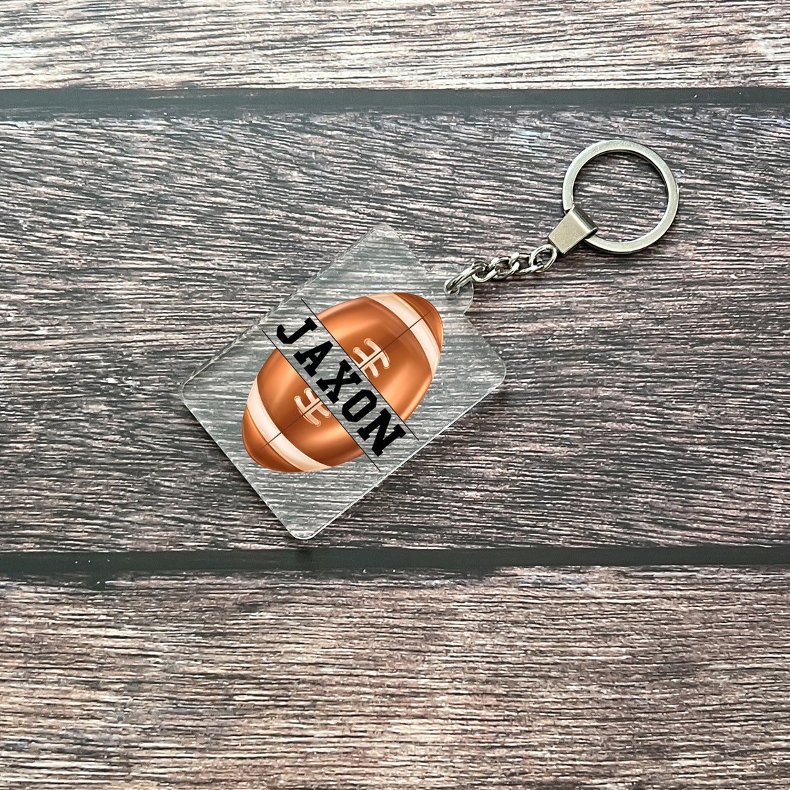 Football Ball Sports Player Team Keychain Personalized Custom Name Free ...