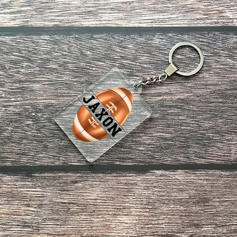 Football Ball Sports Player Team Keychain Personalized Custom Name Free ...