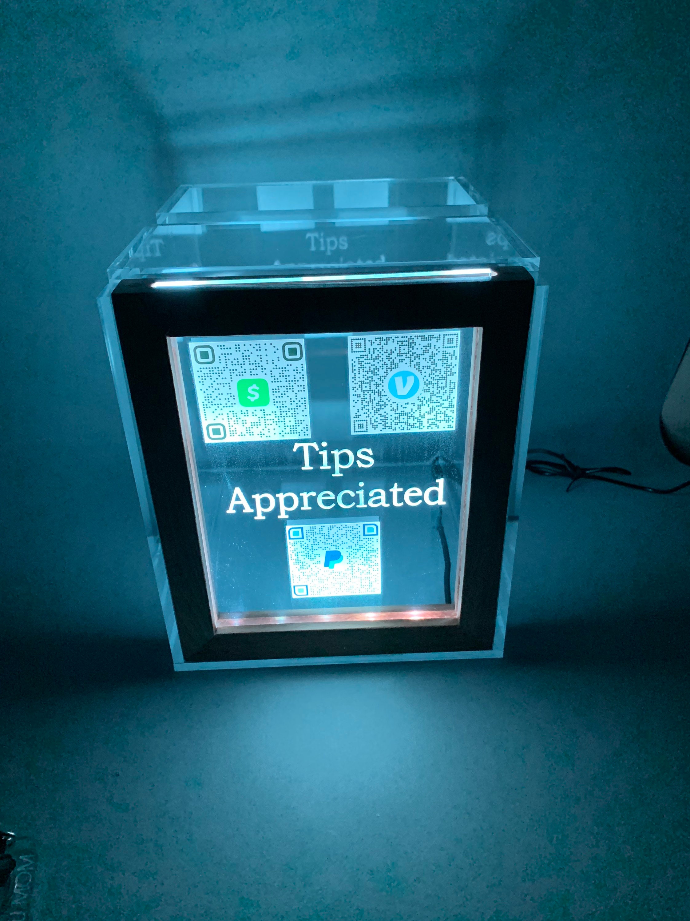 Fantastically Unique Eye Catching Light up Tip Box Fund Raiser | Etsy