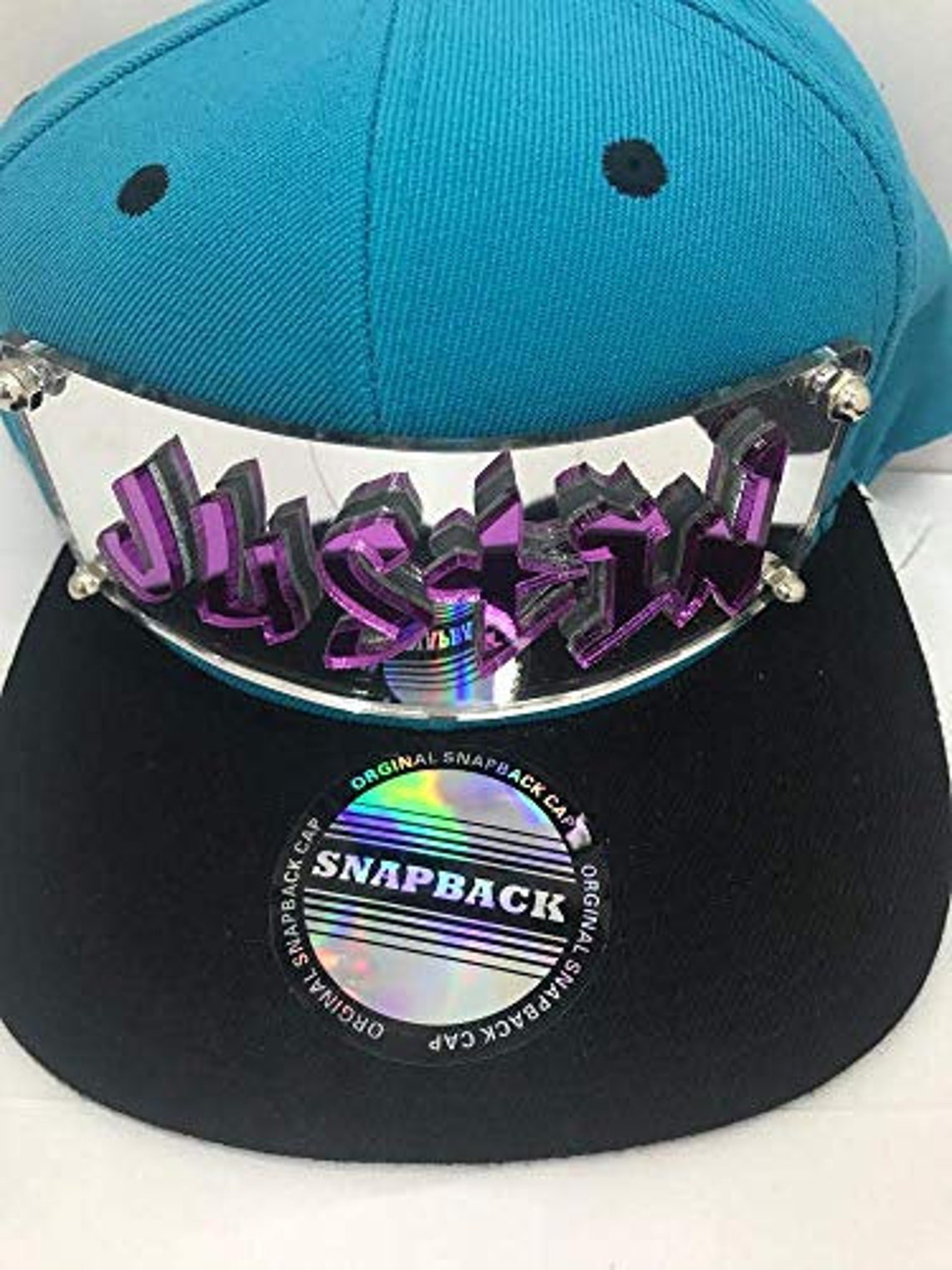 Personalized Custom Snapback Hat Six Panel Flat Bill Snap Back | Etsy