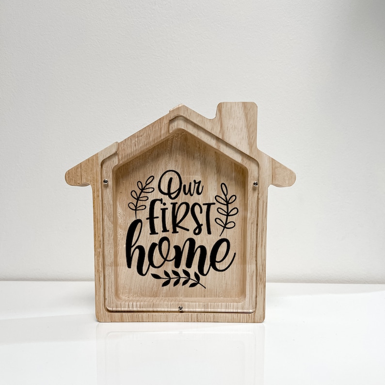 Our First Home House Warming Gift Personalized House Fund Bank, New ...