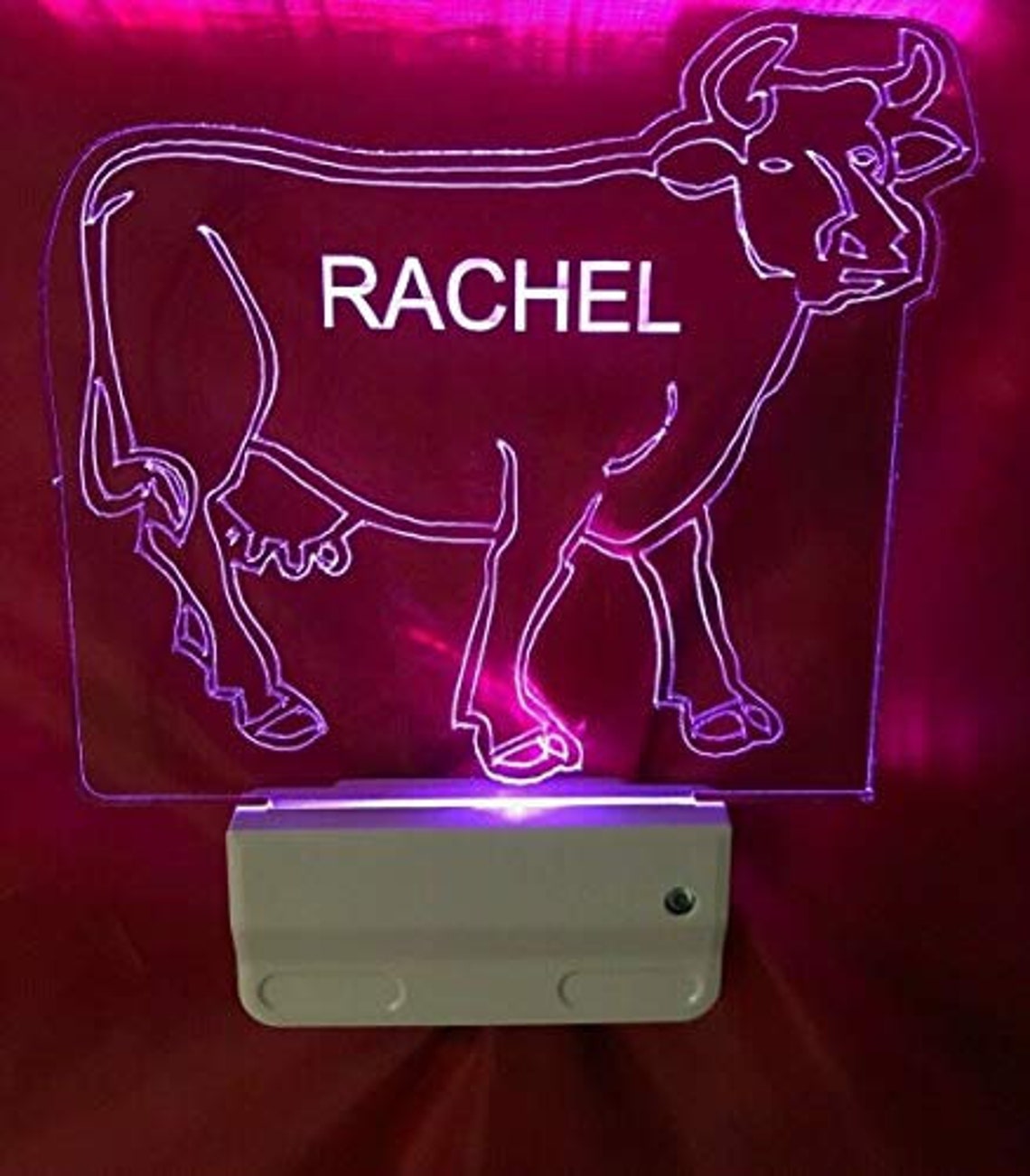 Cow Cattle Farm Night Light Multi Color Personalized LED Wall - Etsy