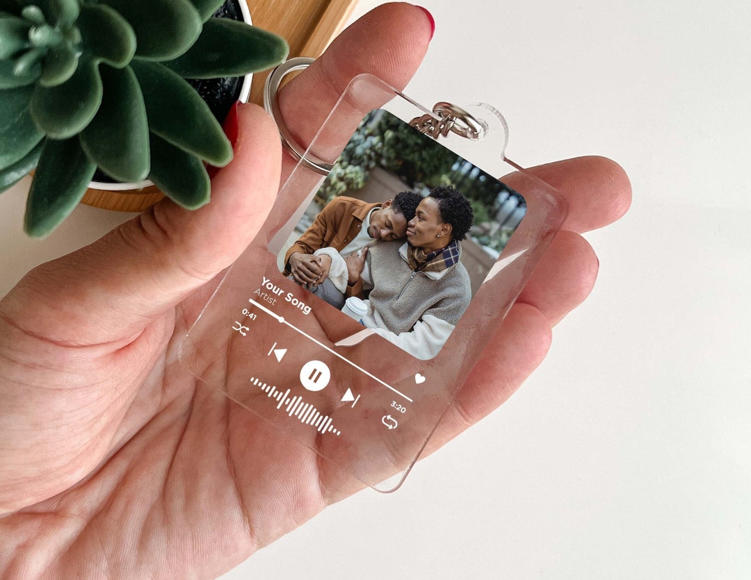 Custom Spotify Keychain | Personalized Photo Keychain | Custom Song ...