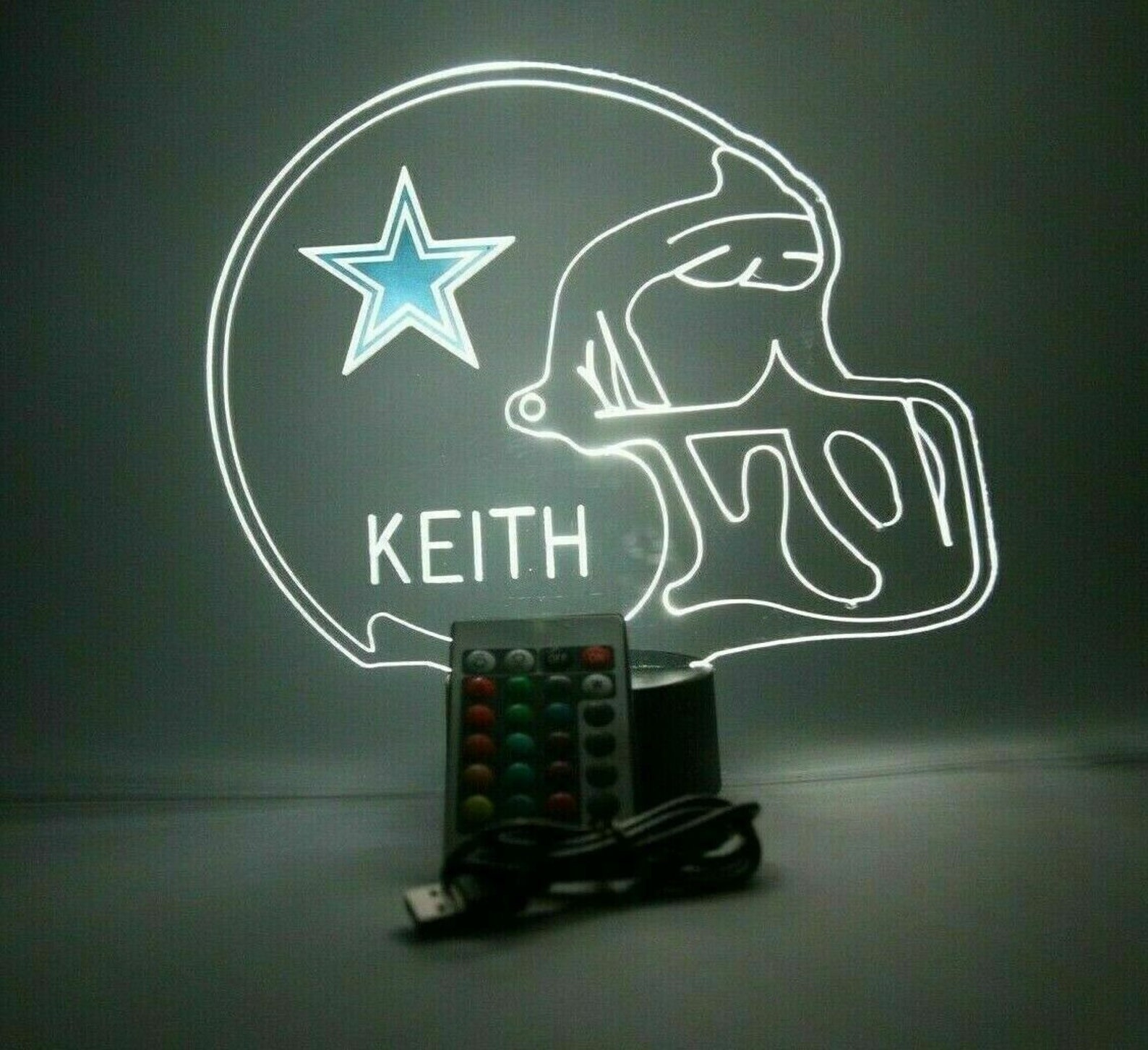 Dallas Cowboys Night Light up Table Lamp Sports Football | Etsy