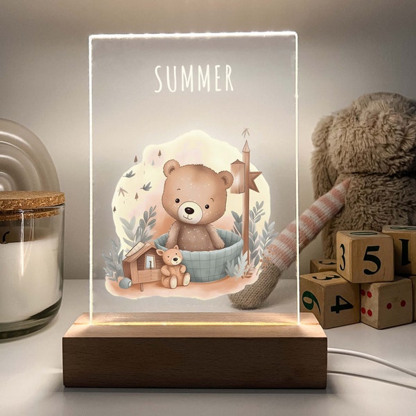 Teddy Bear Lamp - Etsy