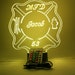 Fire Badge Firefighter Night Light up Table Desk Lamp LED - Etsy