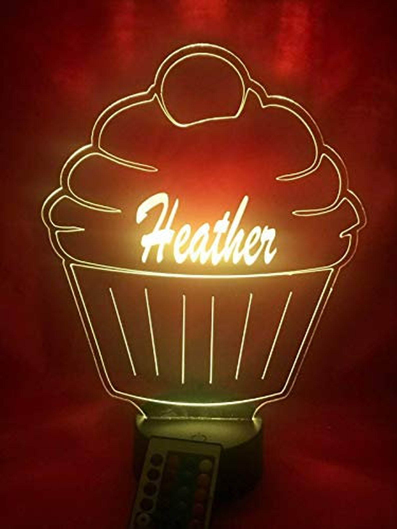 Cupcake Night Light Up Table Desk Lamp Cup Cake LED | Etsy