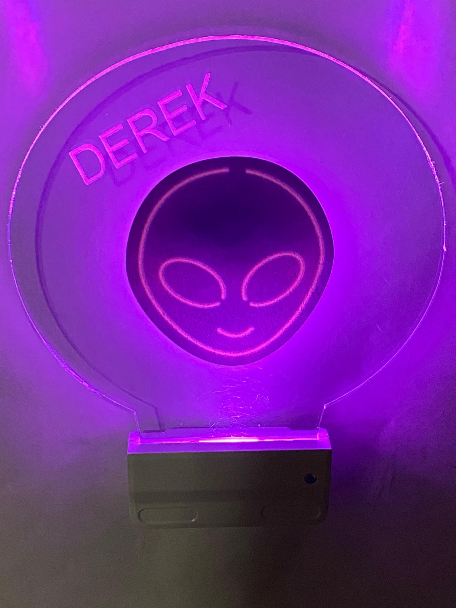 Happy Alien Neon Night Light Multi Color Personalized LED Room - Etsy