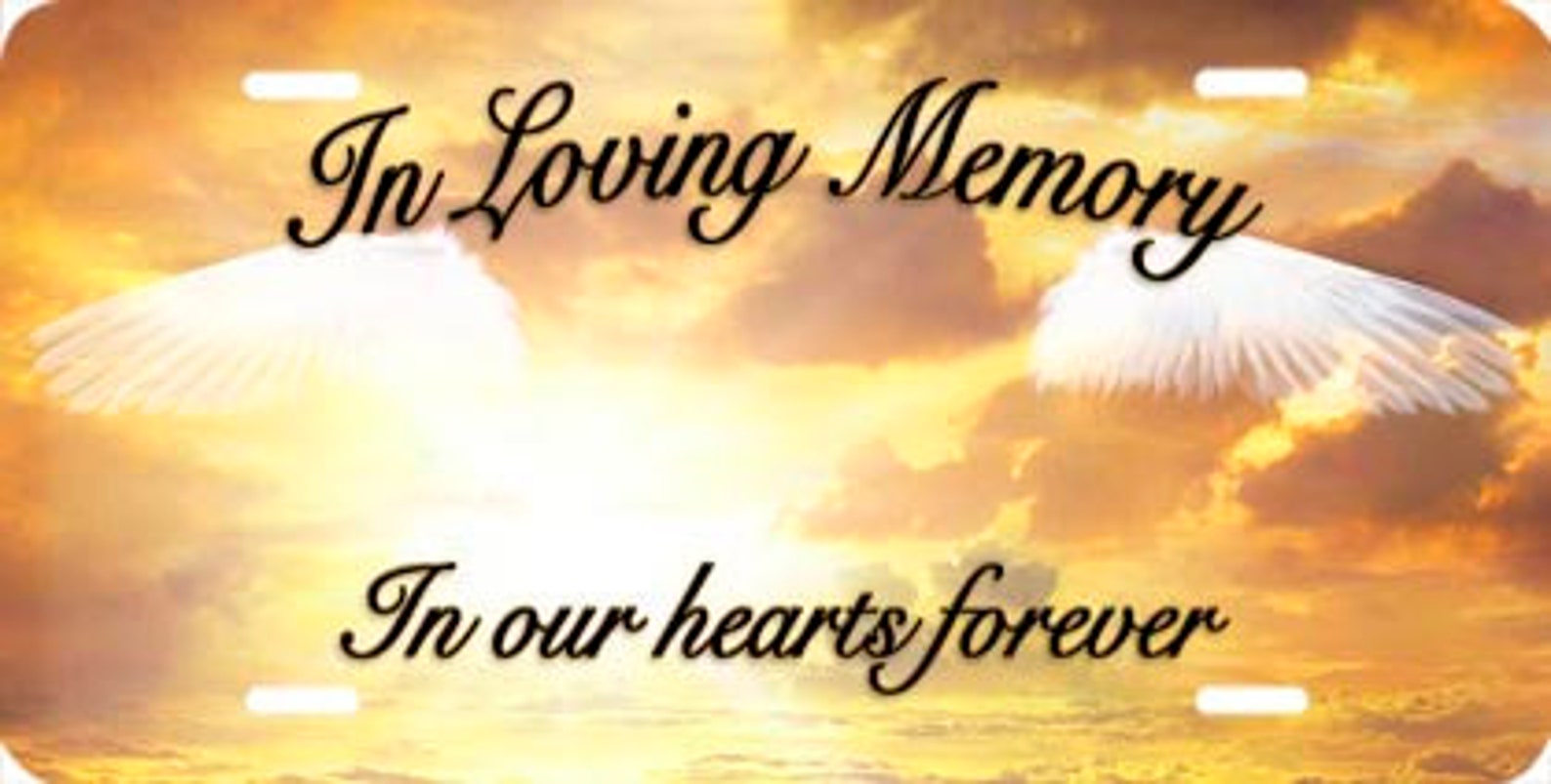In Loving Memory R.I.P Personalized Custom License Vanity - Etsy