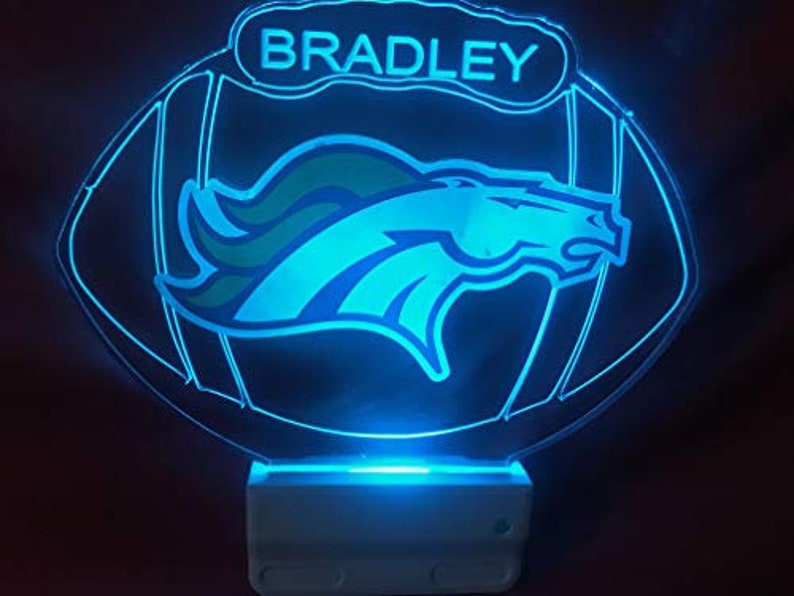 Denver Broncos Sports Football Night Light Multi Color - Etsy