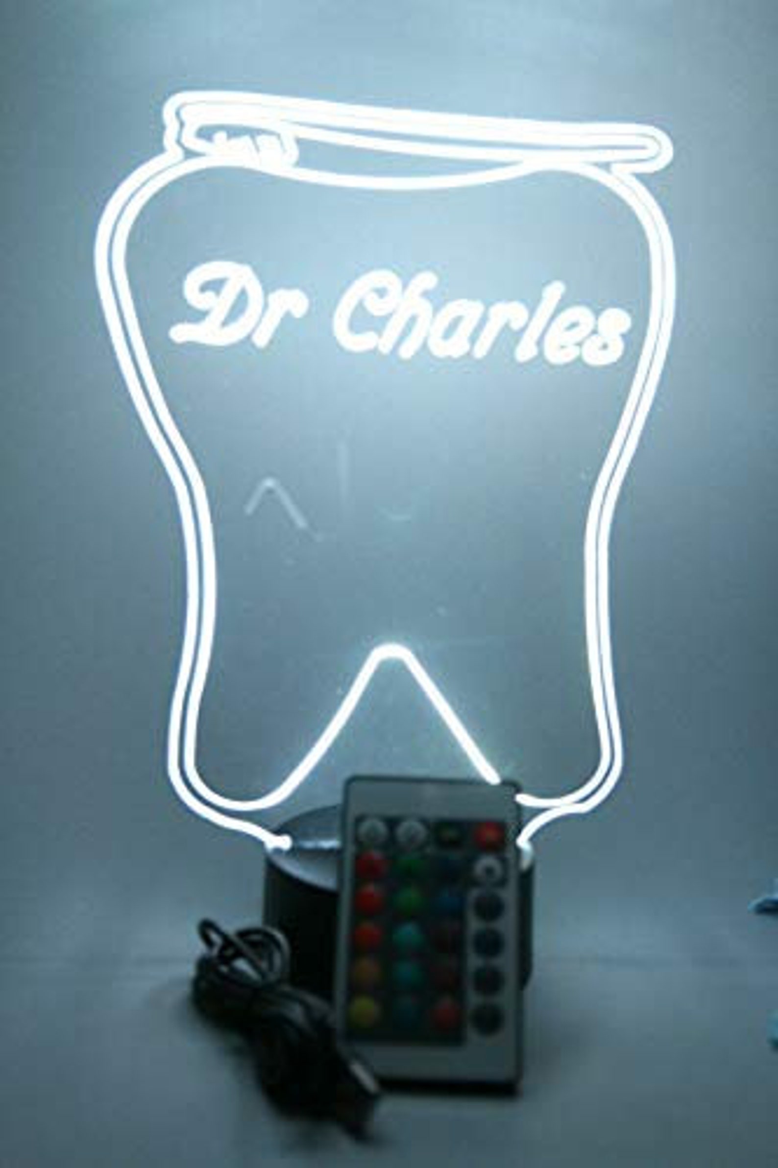 Tooth and Brush Dental Dentist Night Light up Table Desk Lamp LED ...