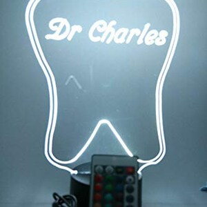 Tooth and Brush Dental Dentist Night Light up Table Desk Lamp LED ...